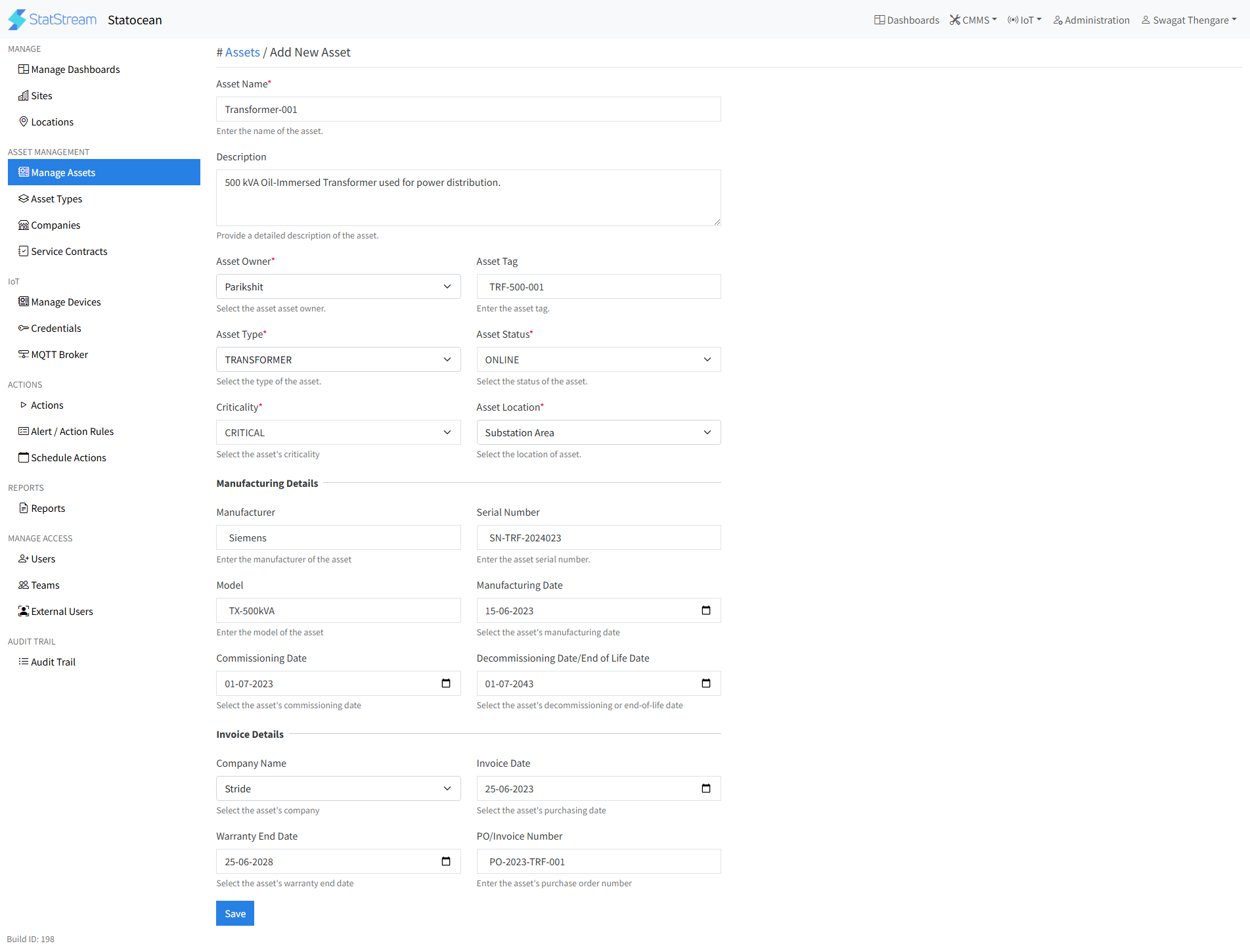 Create New Assets | StatStream.ai
